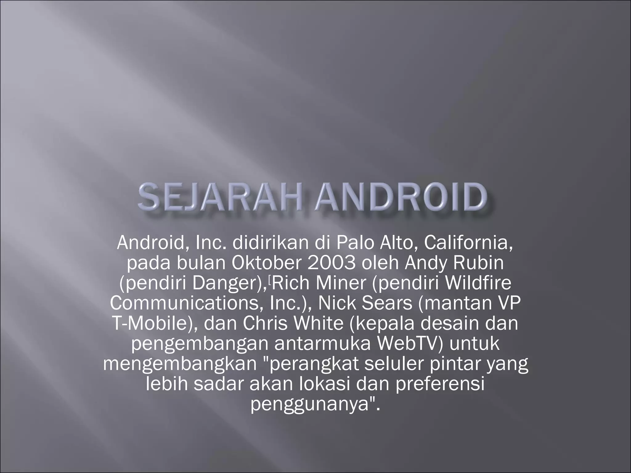 Sejarah android | PPT