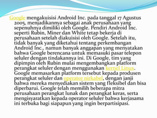 Sejarah Tentang android | PPTX
