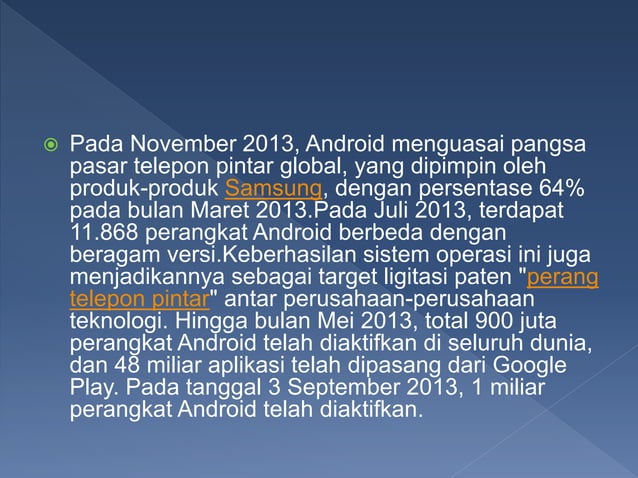 Sejarah Tentang android by: Rachel Nursalim | PPT