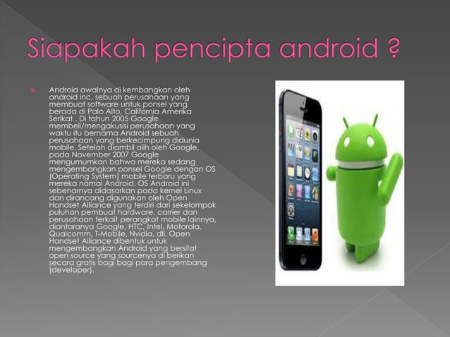 sejarah tentang android | PPTX