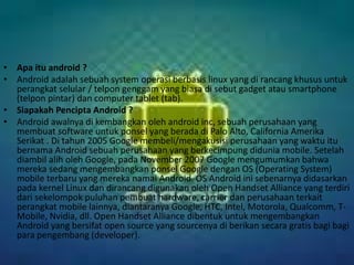Sejarah android | PPT