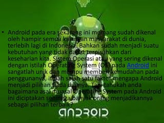 Sejarah android eka | PPT