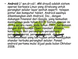 Sejarah android karen | PPT