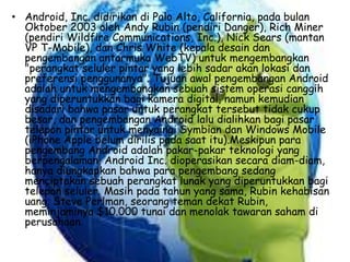 Sejarah android karen | PPT
