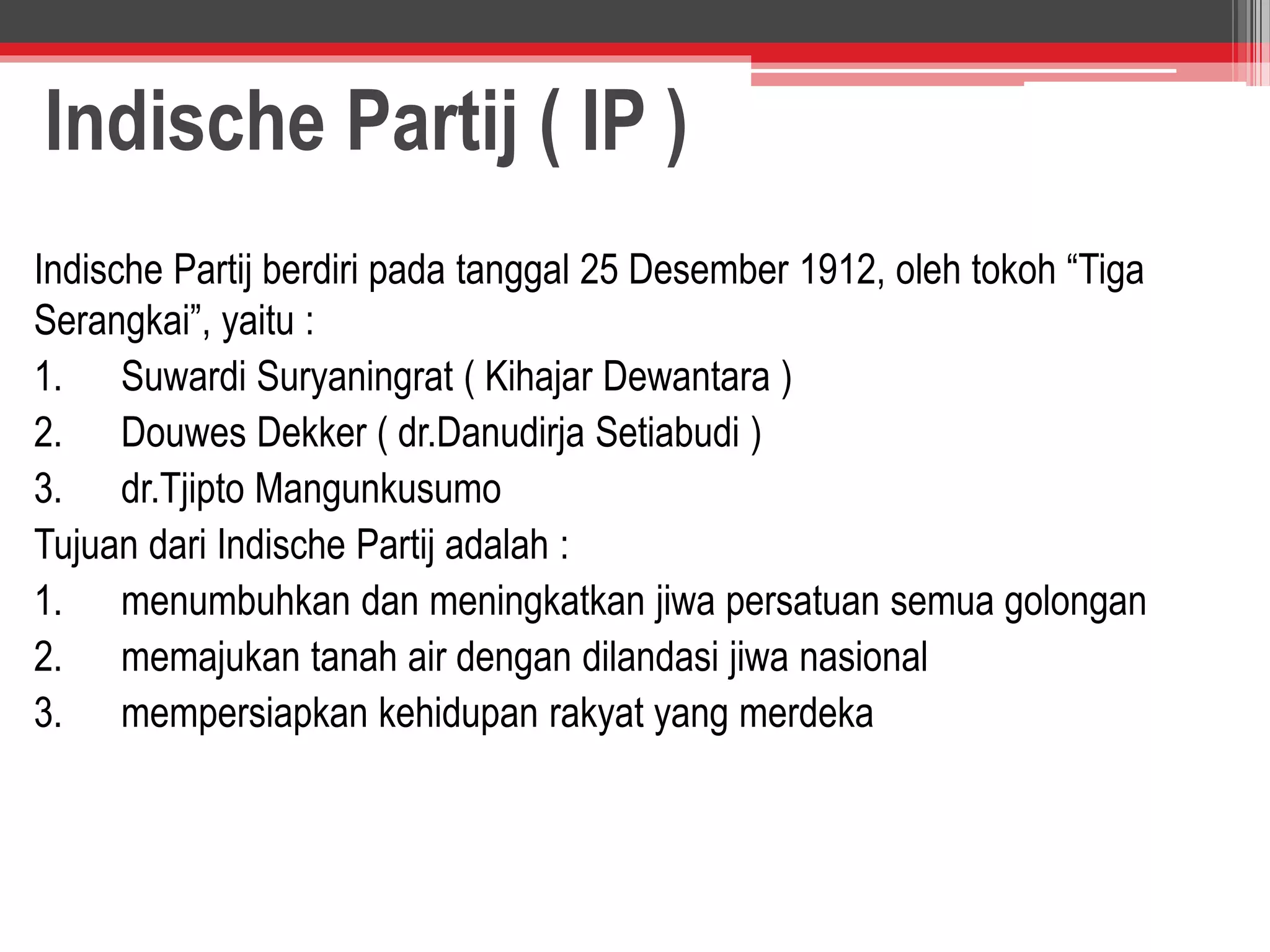 PERKEMBANGAN PERGERAKAN NASIONAL INDONESIA - Sejarah bab 3 | PPTX