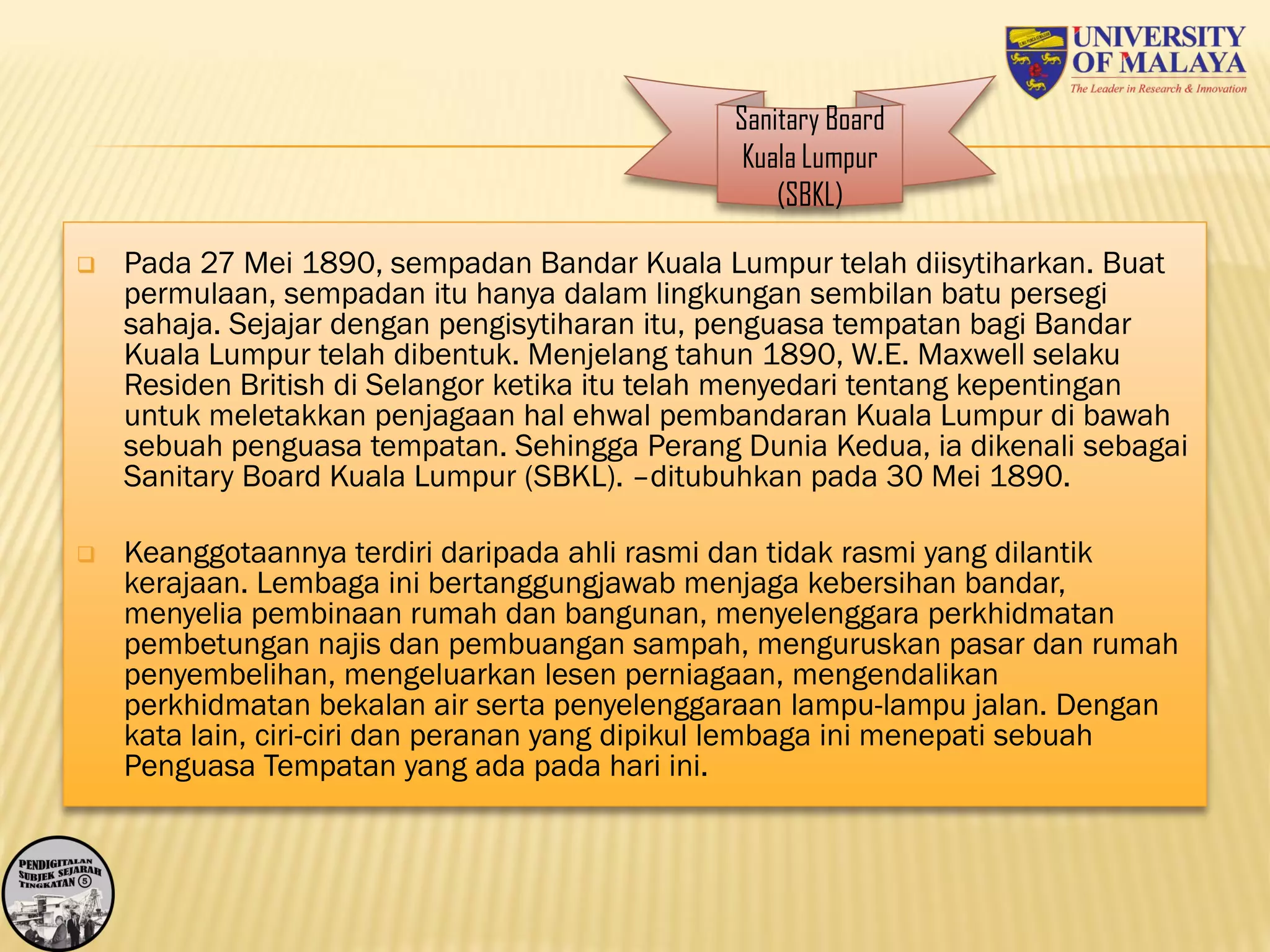 Sejarah Perkembangan Bandar Kuala Lumpur | PDF