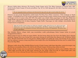 Sejarah Perkembangan Bandar Kuala Lumpur | PDF