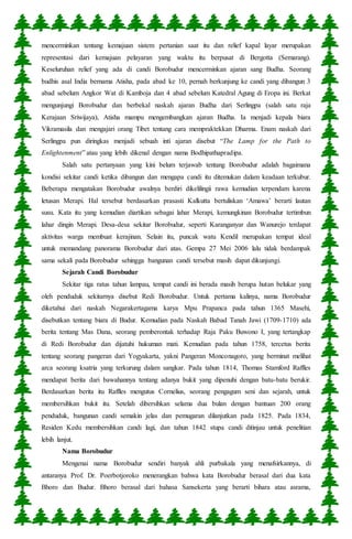 Sejarah Berdirinya Borobudur | DOCX