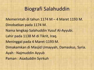 Sejarah berdirinya dinasti al ayubiyyah ahmad viiisbm | PPT