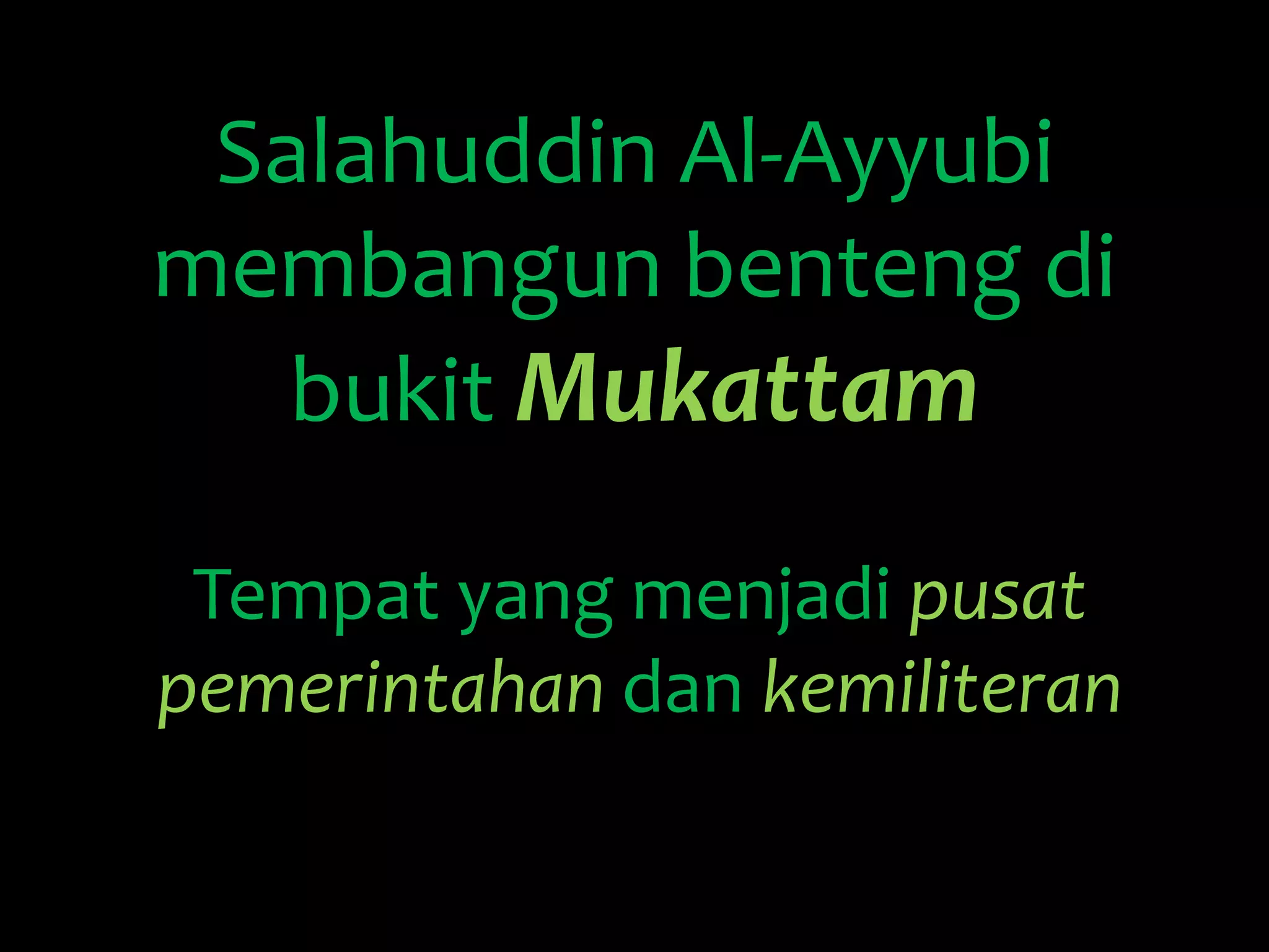 Sejarah berdirinya dinasti al ayyubiyah | PPTX