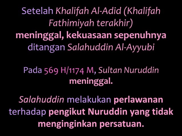 Sejarah berdirinya dinasti al ayyubiyah | PPTX