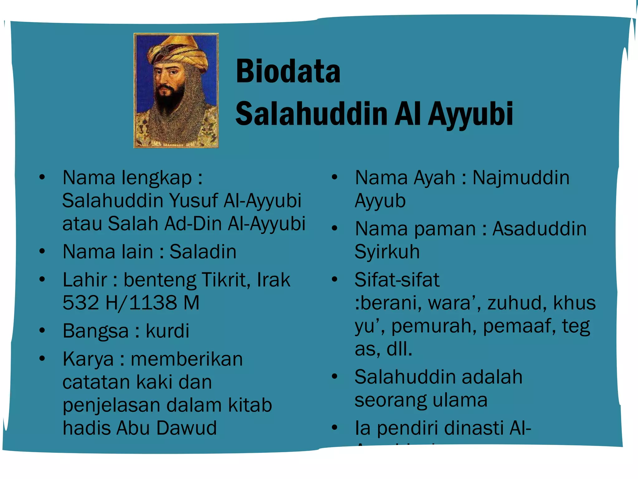 Sejarah Berdirinya Dinasti Al Ayyubiyah.Citra hasanah-8sbm | PPTX