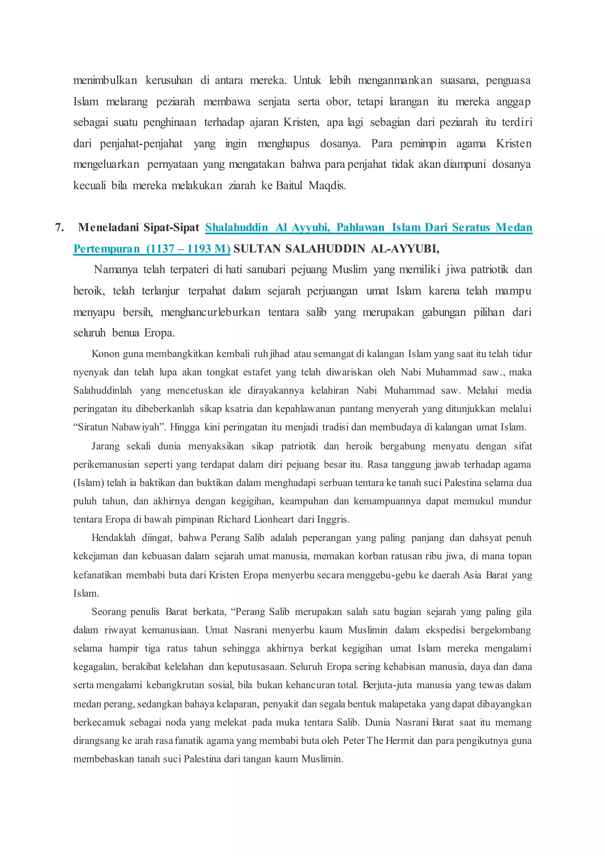 Sejarah Dinasti Al-Ayyyubiyah | DOCX