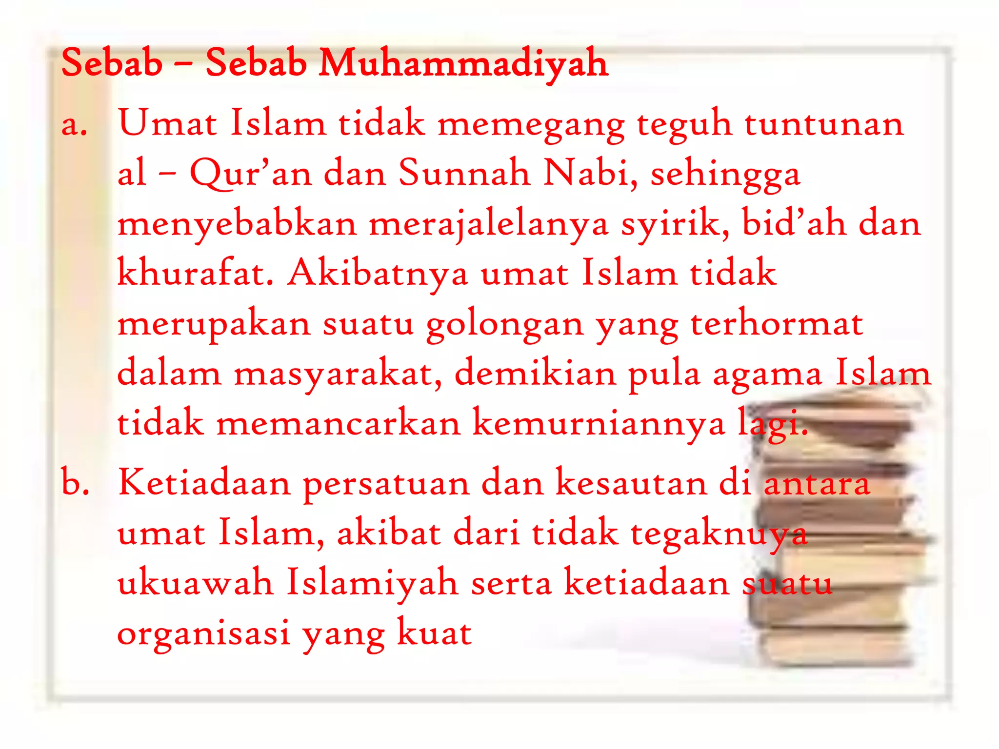 Sejarah berdirinya muhammadiyah | PPTX