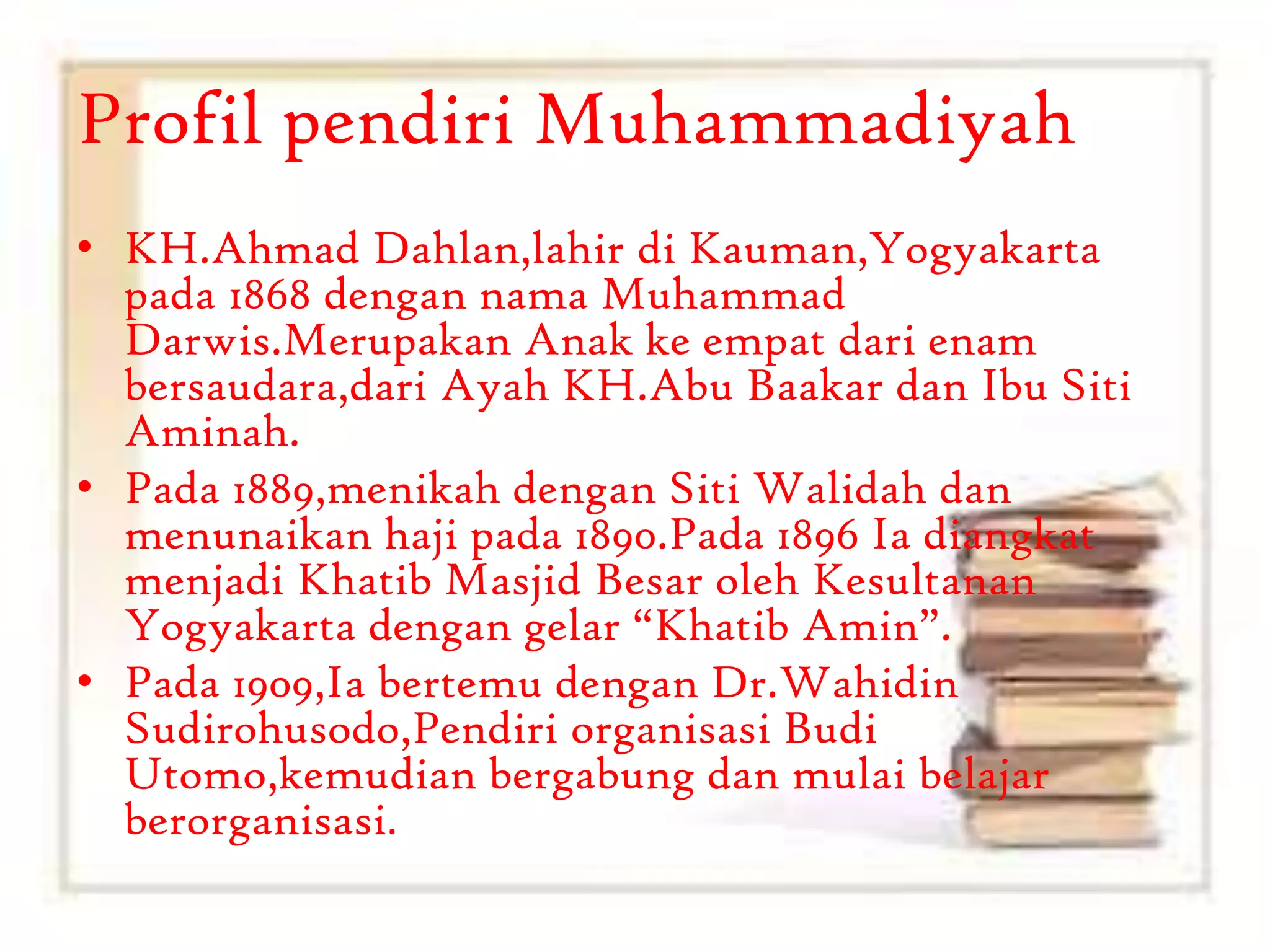 Sejarah berdirinya muhammadiyah | PPTX