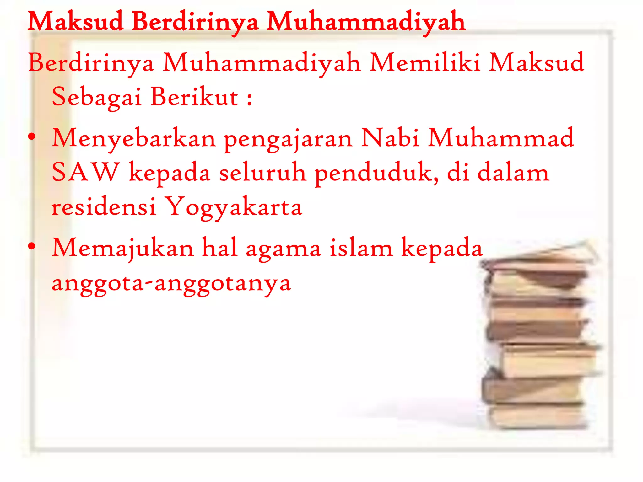 Sejarah berdirinya muhammadiyah | PPTX