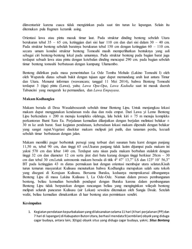 Sejarah buton utara | DOCX