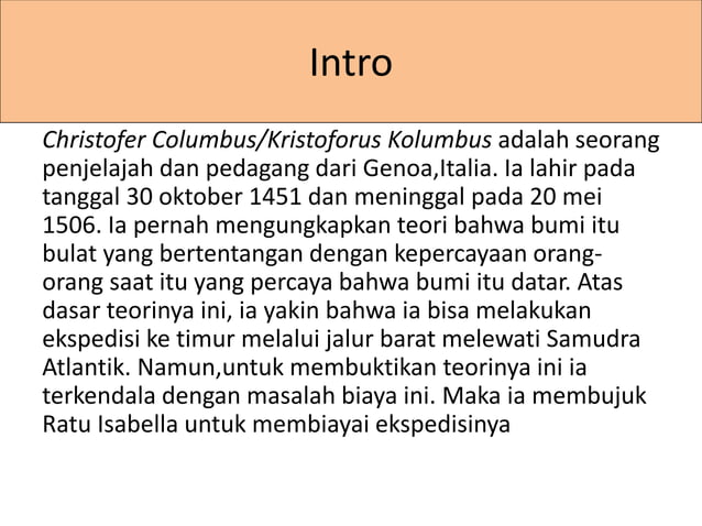 Sejarah christopher colombus | PPTX