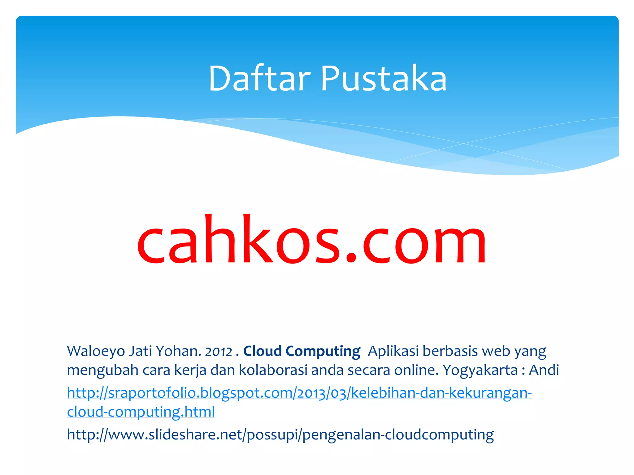 Sejarah cloud computing | PPTX