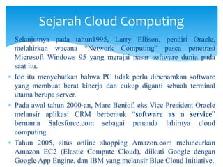 Sejarah cloud computing | PPTX