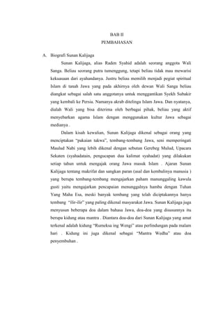 Sejarah dakwah sunan kalijaga | PDF