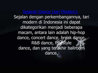 Sejarah dance (tari modern) | PPT