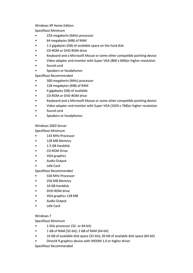 Sejarah dan generasi windows | PDF