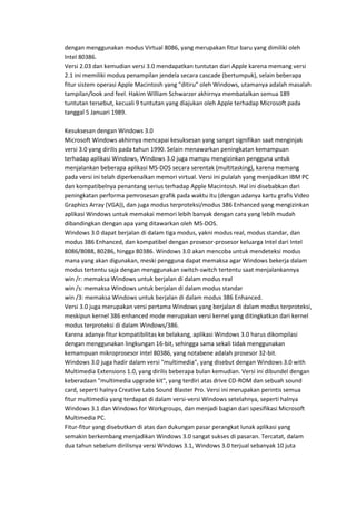 Sejarah dan generasi windows | PDF