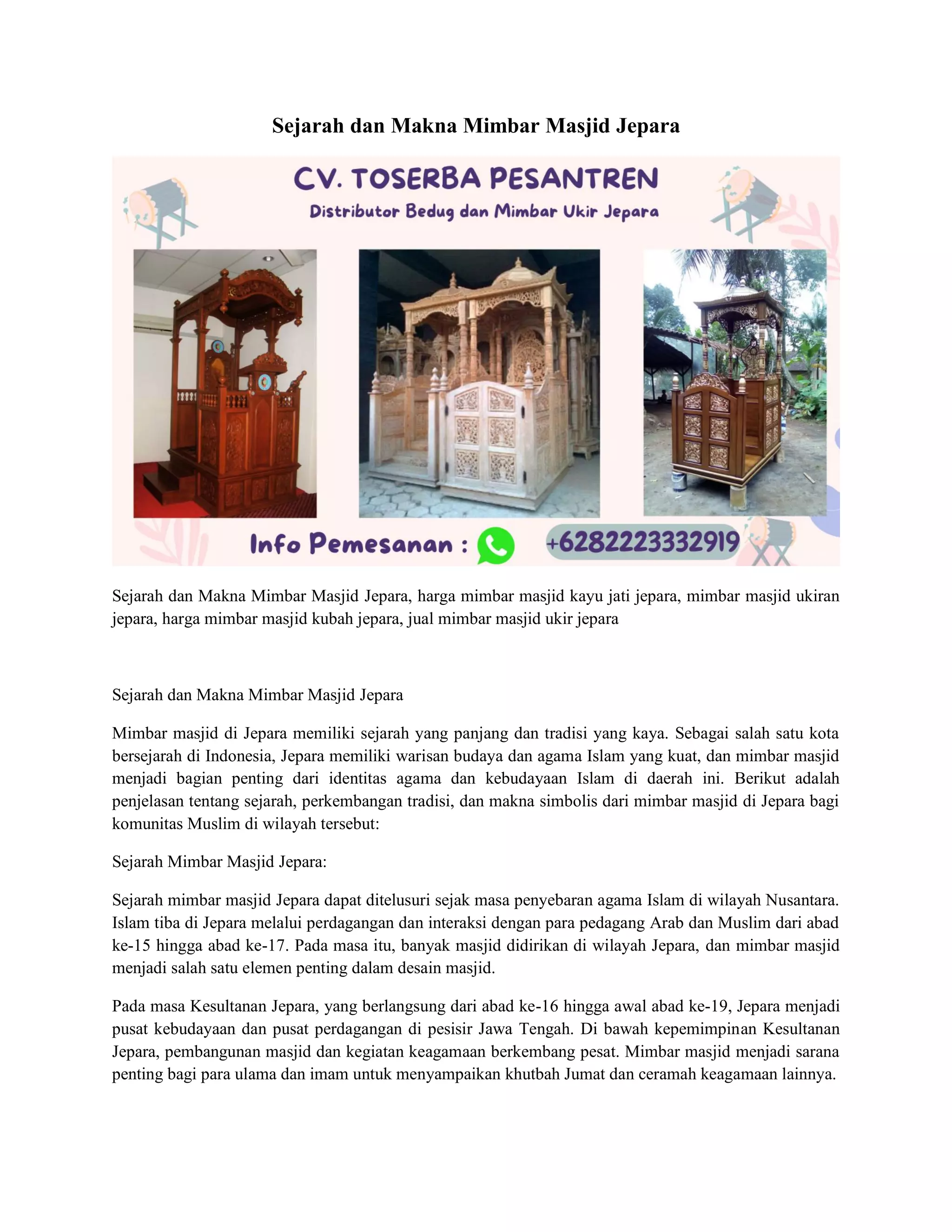 Sejarah dan Makna Mimbar Masjid Jepara.pdf