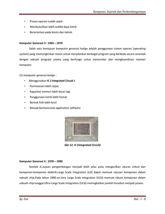 Sejarah dan perkembangan komputer | PDF