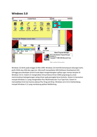Sejarah dan perkembangan sistem operasi microsoft windows | PDF