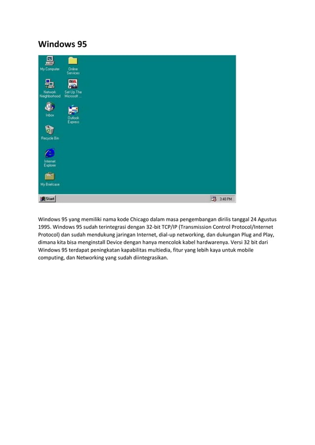 Sejarah dan perkembangan sistem operasi microsoft windows | PDF