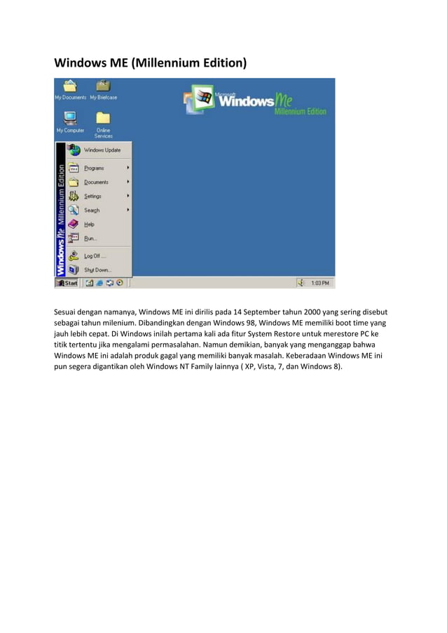 Sejarah dan perkembangan sistem operasi microsoft windows | PDF