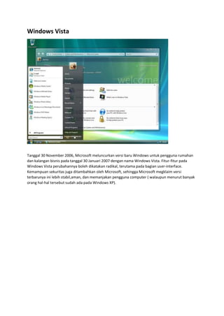 Sejarah dan perkembangan sistem operasi microsoft windows | PDF