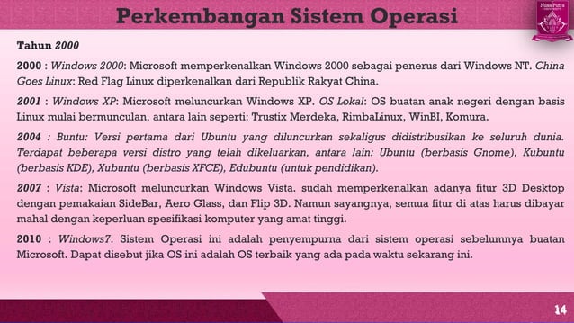 Sejarah serta perkembangan Sistem operasi | PDF