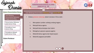 Sejarah dunia pemerintahan beraja di china | PPTX