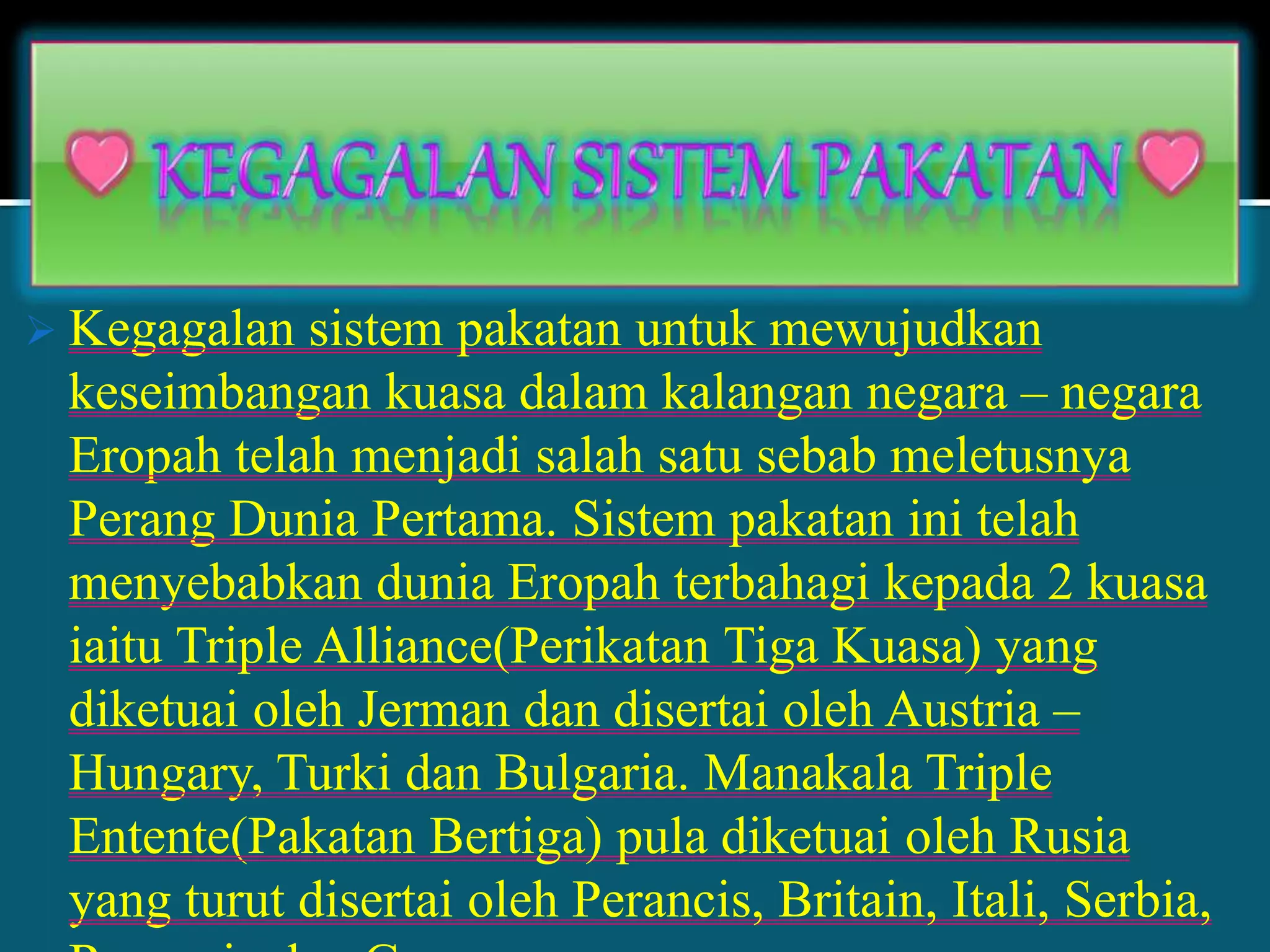 Faktor-Faktor perang dunia pertama (1914-1918) | PPTX