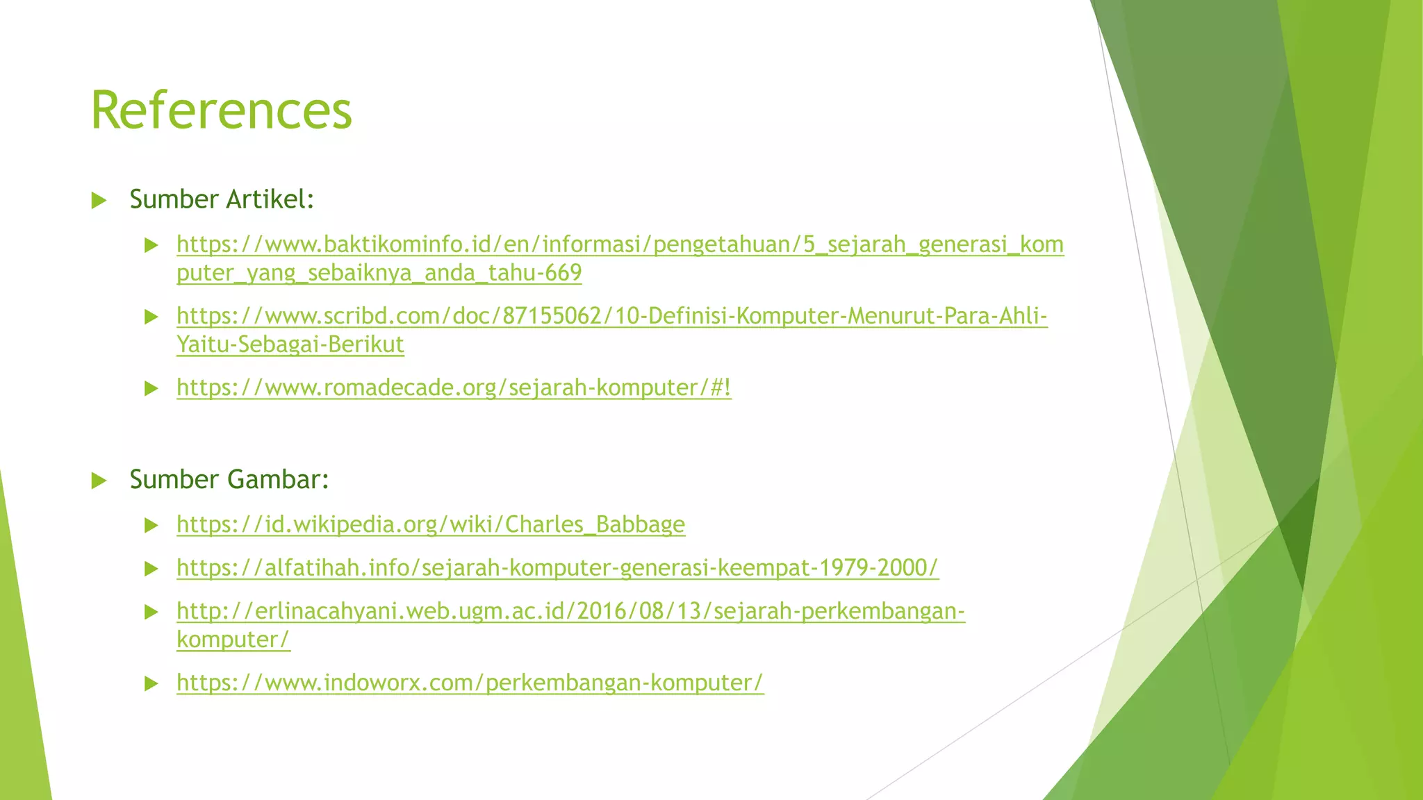 Sejarah generasi komputer | PPTX