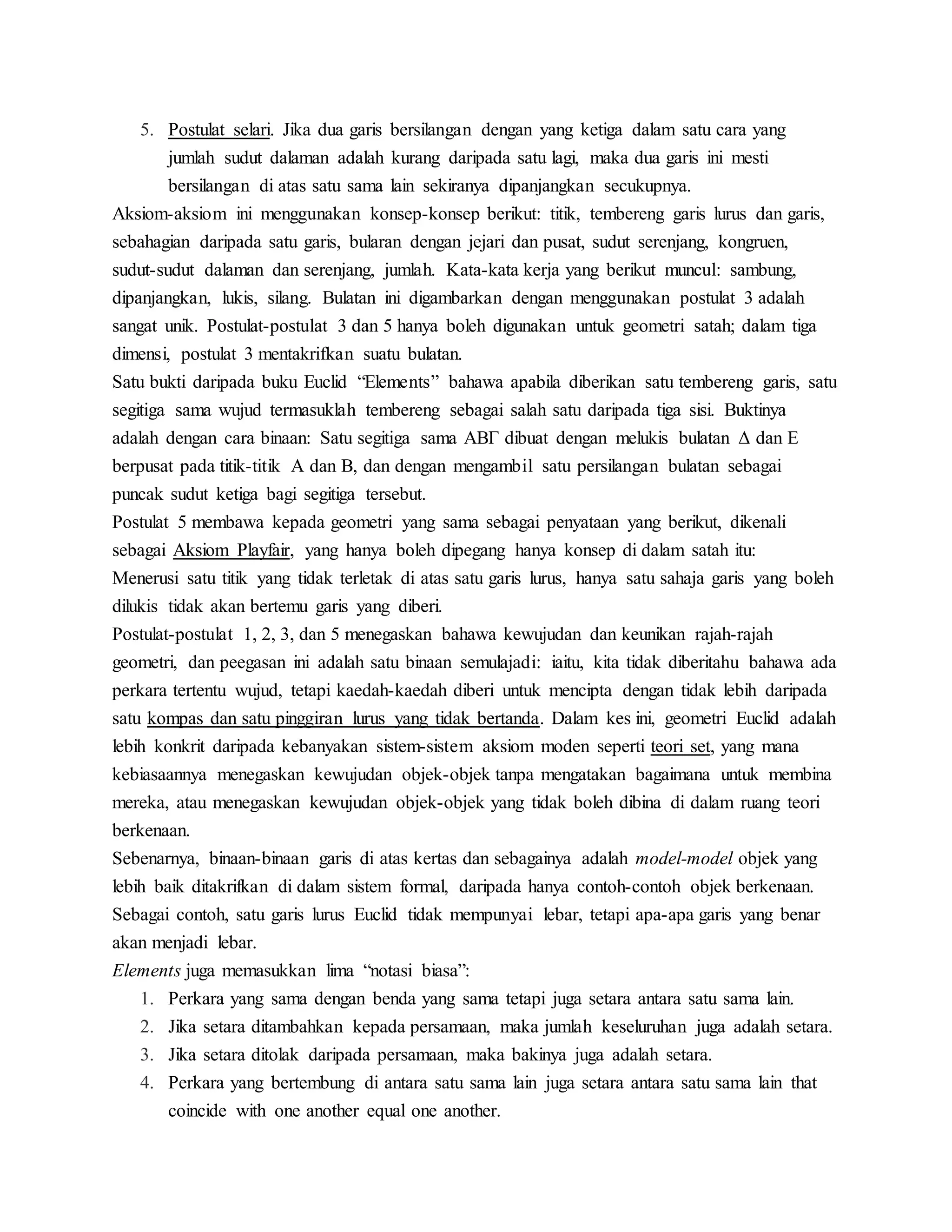 Sejarah Geometri Euclid | DOCX