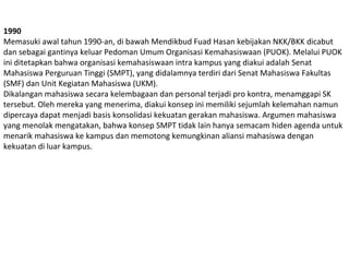 Sejarah gerakan mahasiswa indonesia (pertemuan i) | PPT