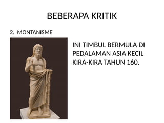 Sejarah gereja umum- Abad pertama hingga kepemilikan sejata rohani | PPTX