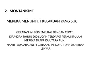 Sejarah gereja umum- Abad pertama hingga kepemilikan sejata rohani | PPTX