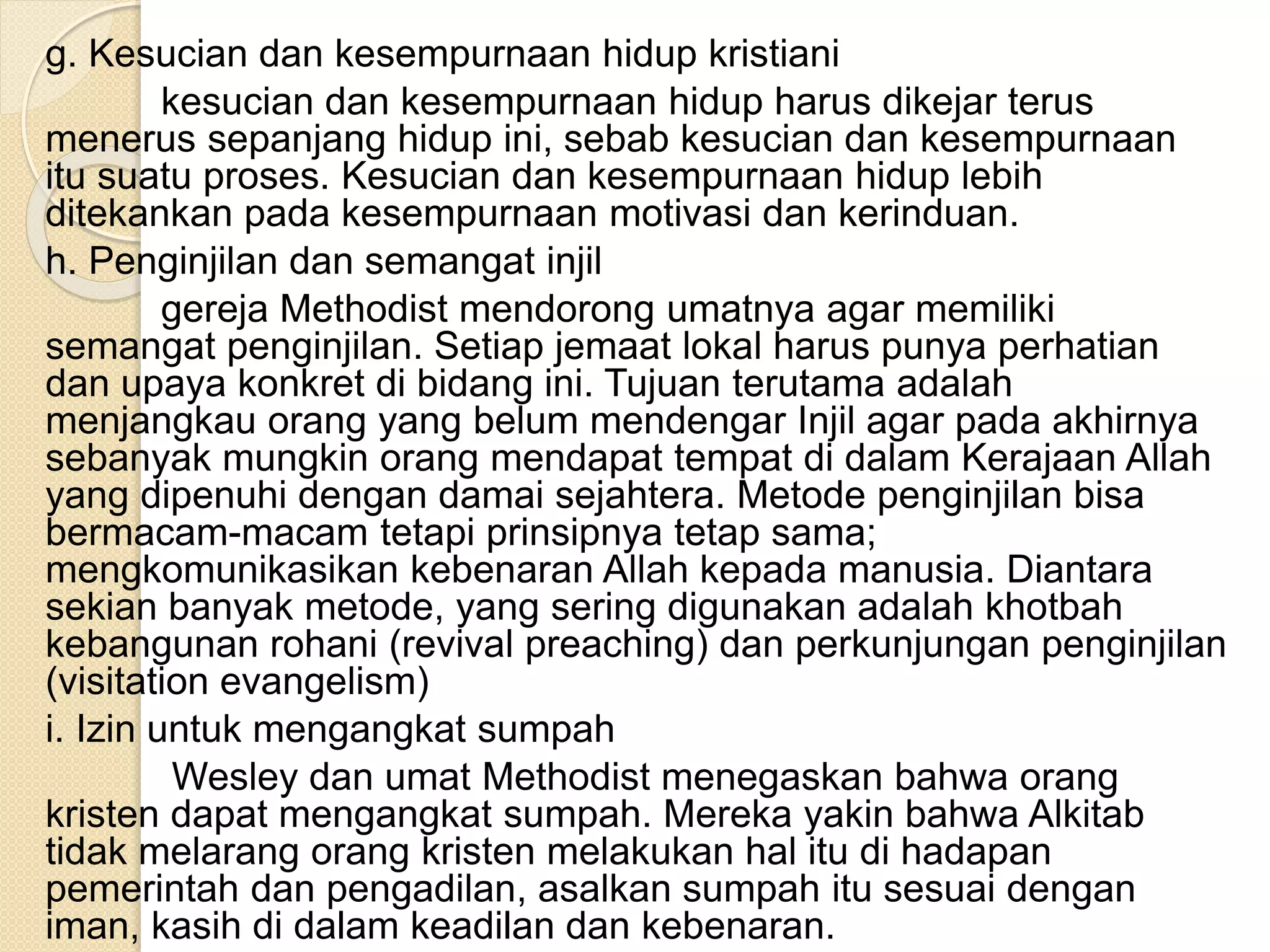 Sejarah gereja methodist indonesia | PPTX