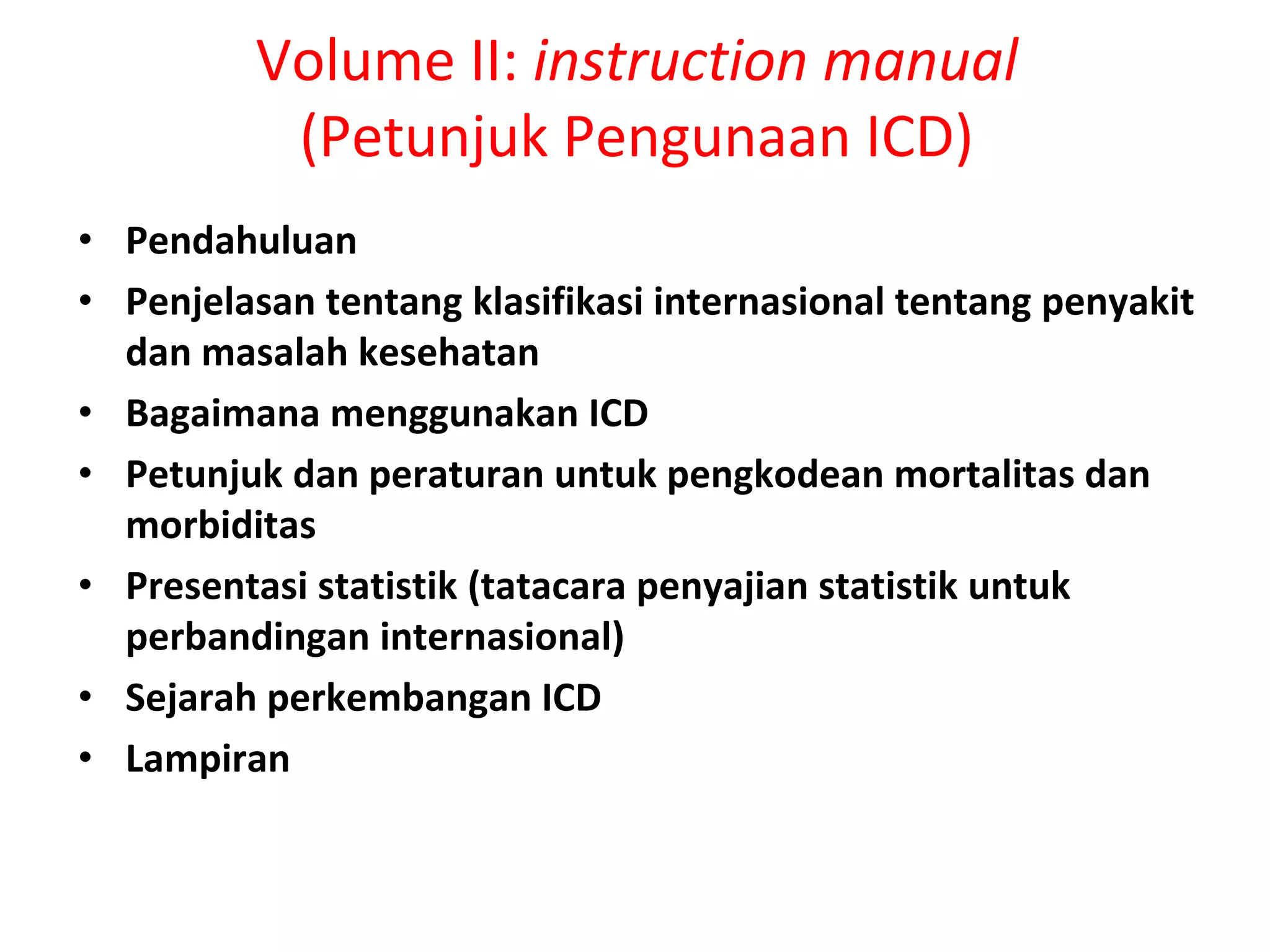 Sejarah ICD dan struktur ICD | PPT