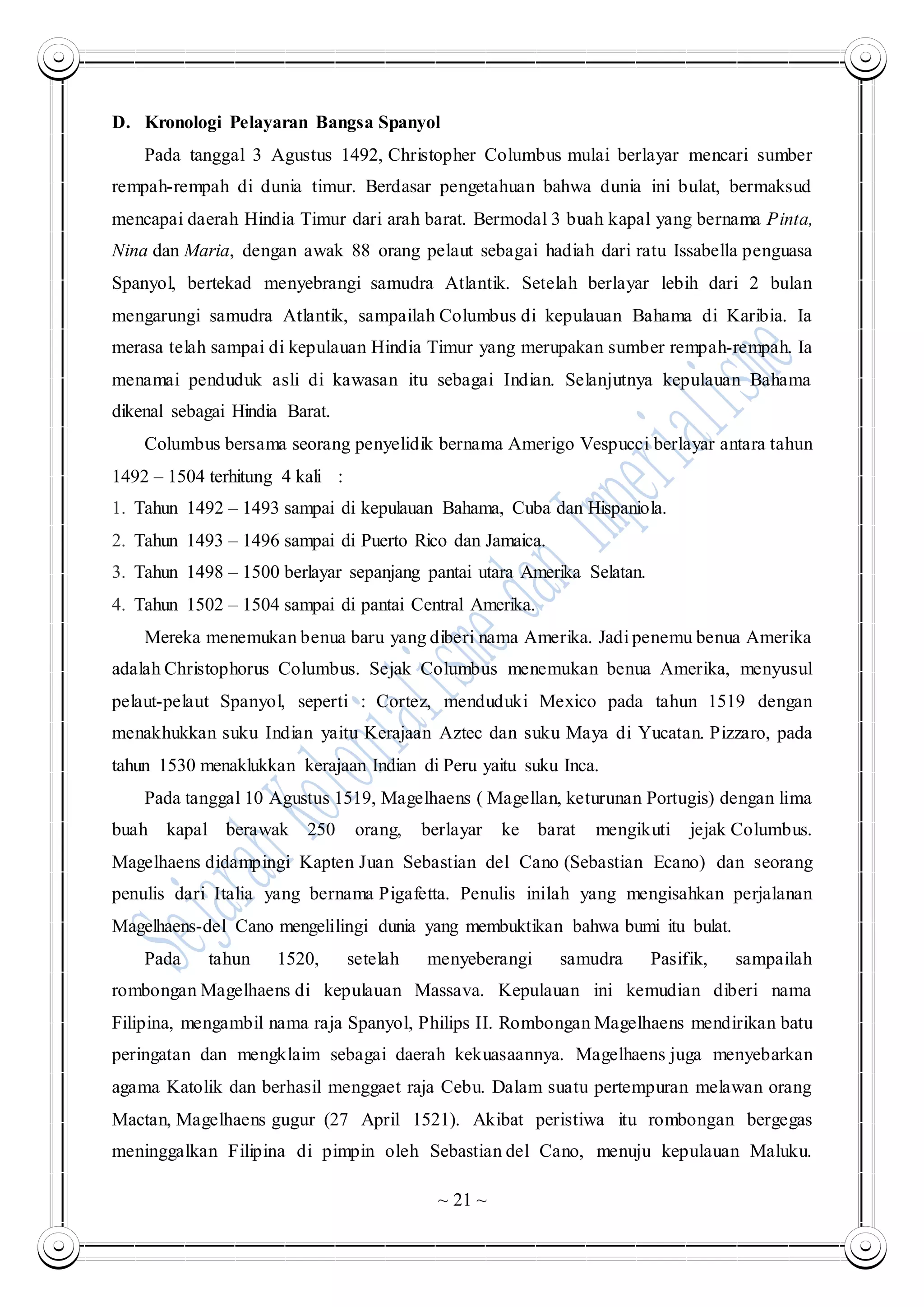 Buku Ajar Sejarah imperialisme dan kolonialisme | DOCX