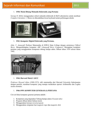 Sejarah informasi dan komunikasi new | PDF