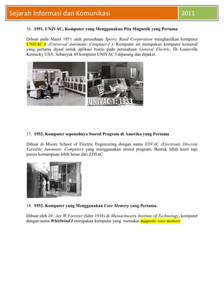 Sejarah informasi dan komunikasi new | PDF