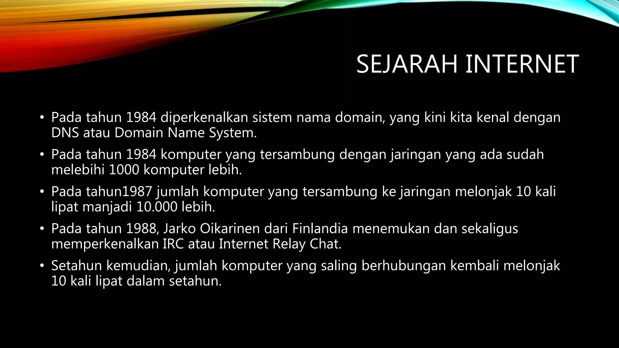 Sejarah internet | PPTX