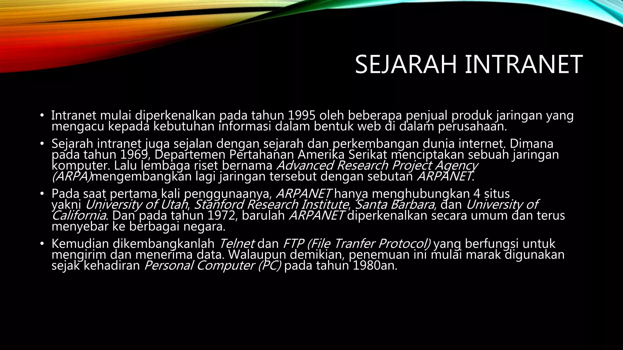 Sejarah internet | PPTX