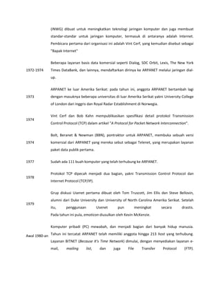 Sejarah Internet Dunia | DOCX